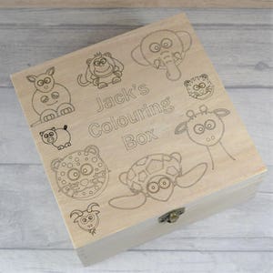 Personalised Animals Children's Colouring in Box - Colouring In ...