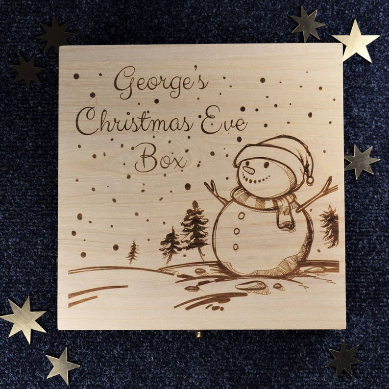 Engraved Christmas Eve Box Bespoke Personalised Wooden | Etsy