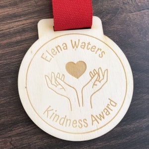 Personalised Engraved Wooden School Medals 8cm | School Medal L ...