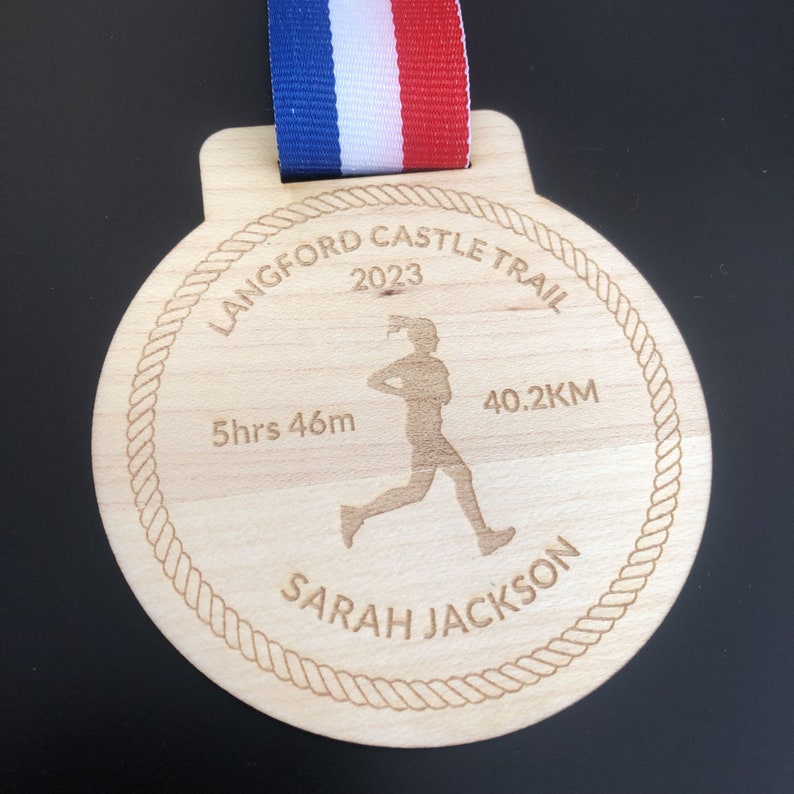 Personalised Medals, Engraved Wood Medals - Sport, Hiking, Running ...