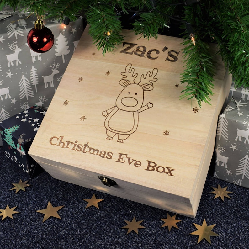 Engraved Christmas Eve Box Bespoke Personalised Wooden Xmas - Etsy ...