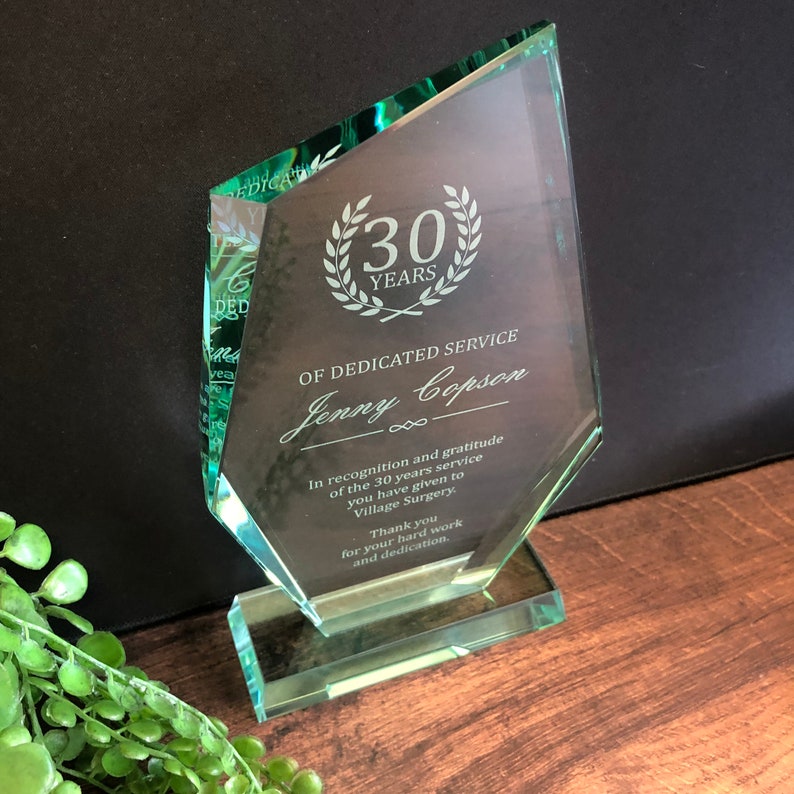 Personalised Crystal Employee Award Retirement Appreciation - Etsy