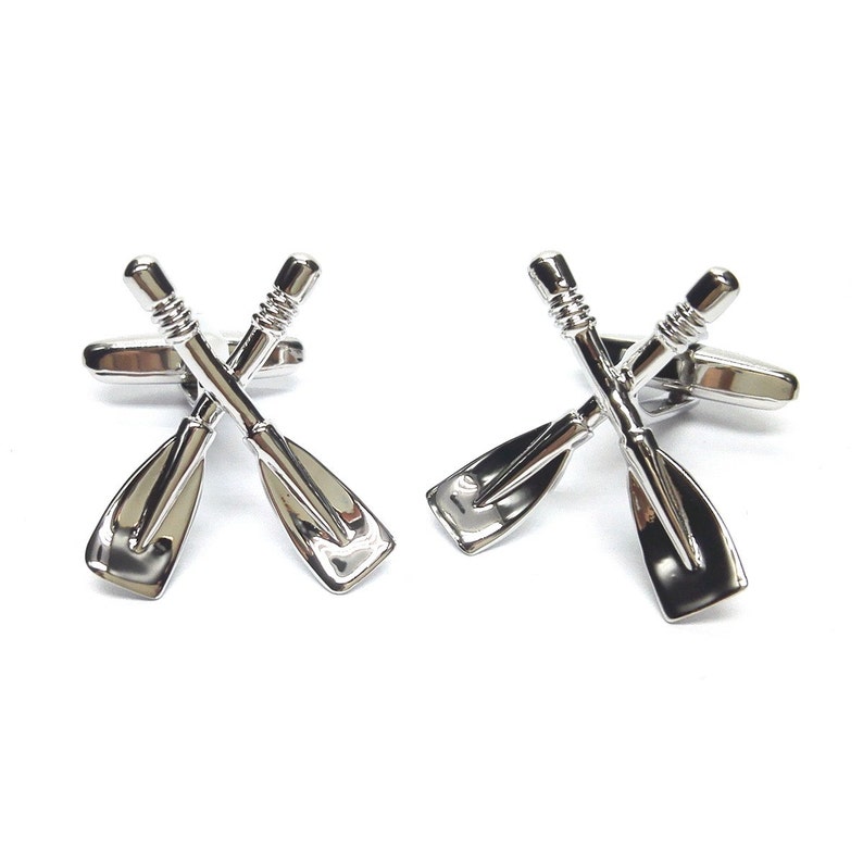 Crossed Boat Rowing Oars Cufflinks & Engraved Gift Box - Etsy UK