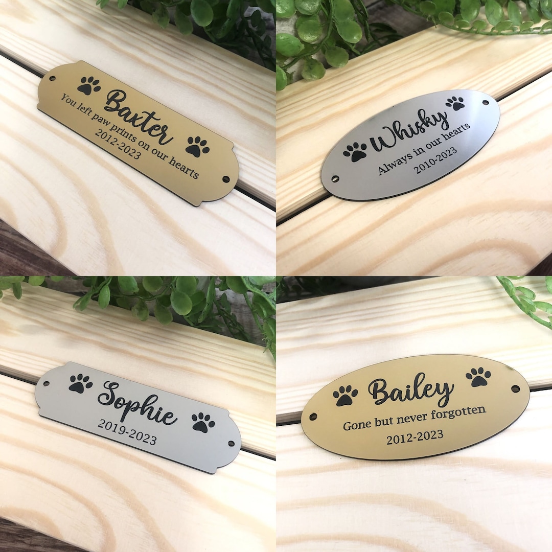 Personalised Engraved Pet Memorial Plaque, Bench Plaque, Keepsake Box ...
