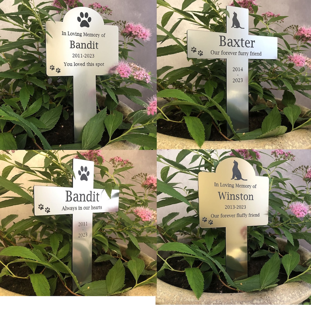 Personalised, Engraved Pet Memorial Grave Marker Stake, Pet Remembrance ...