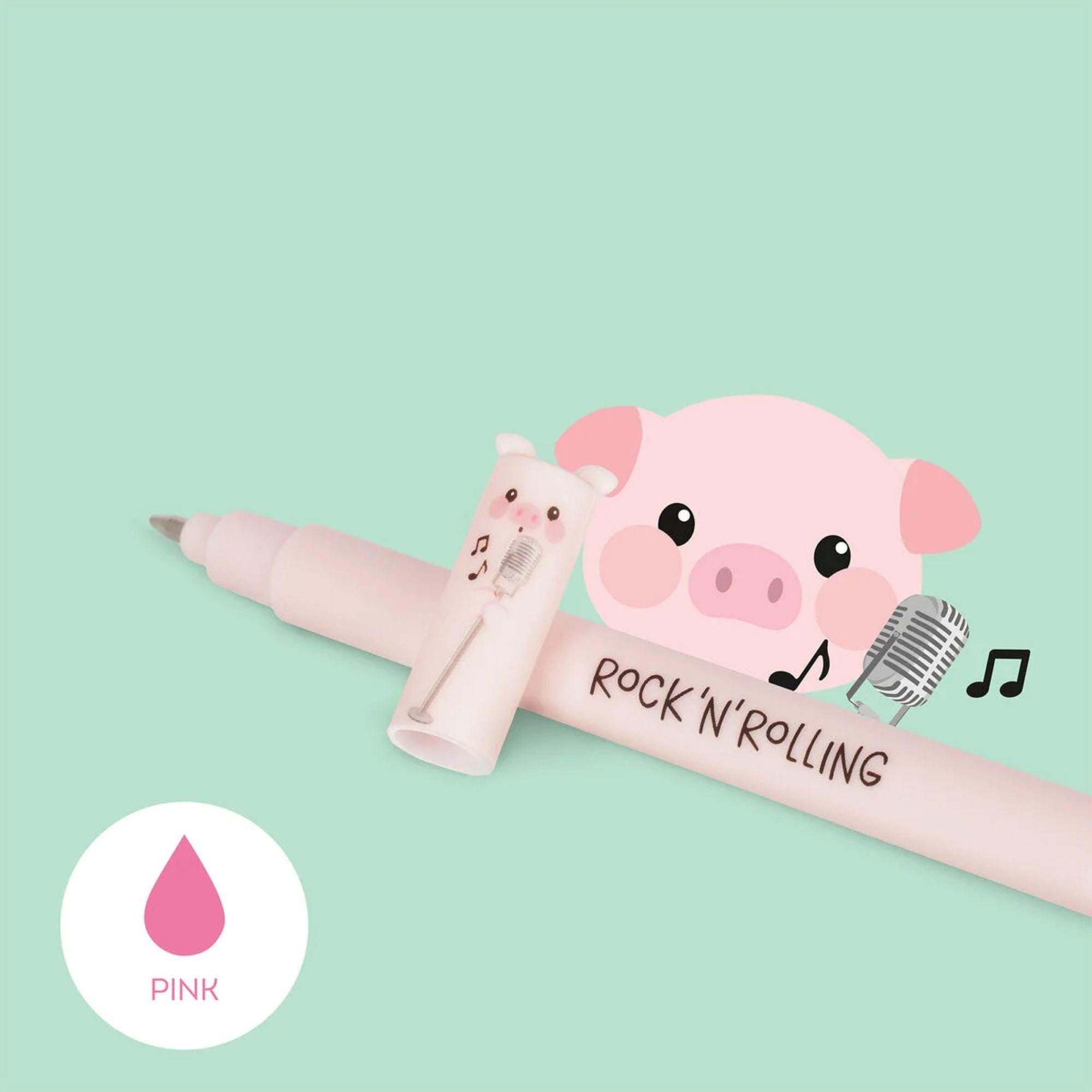 Legami Farm Animal Pens, Sweet Farm Animal Erasable Gel Pen Set of 4 ...
