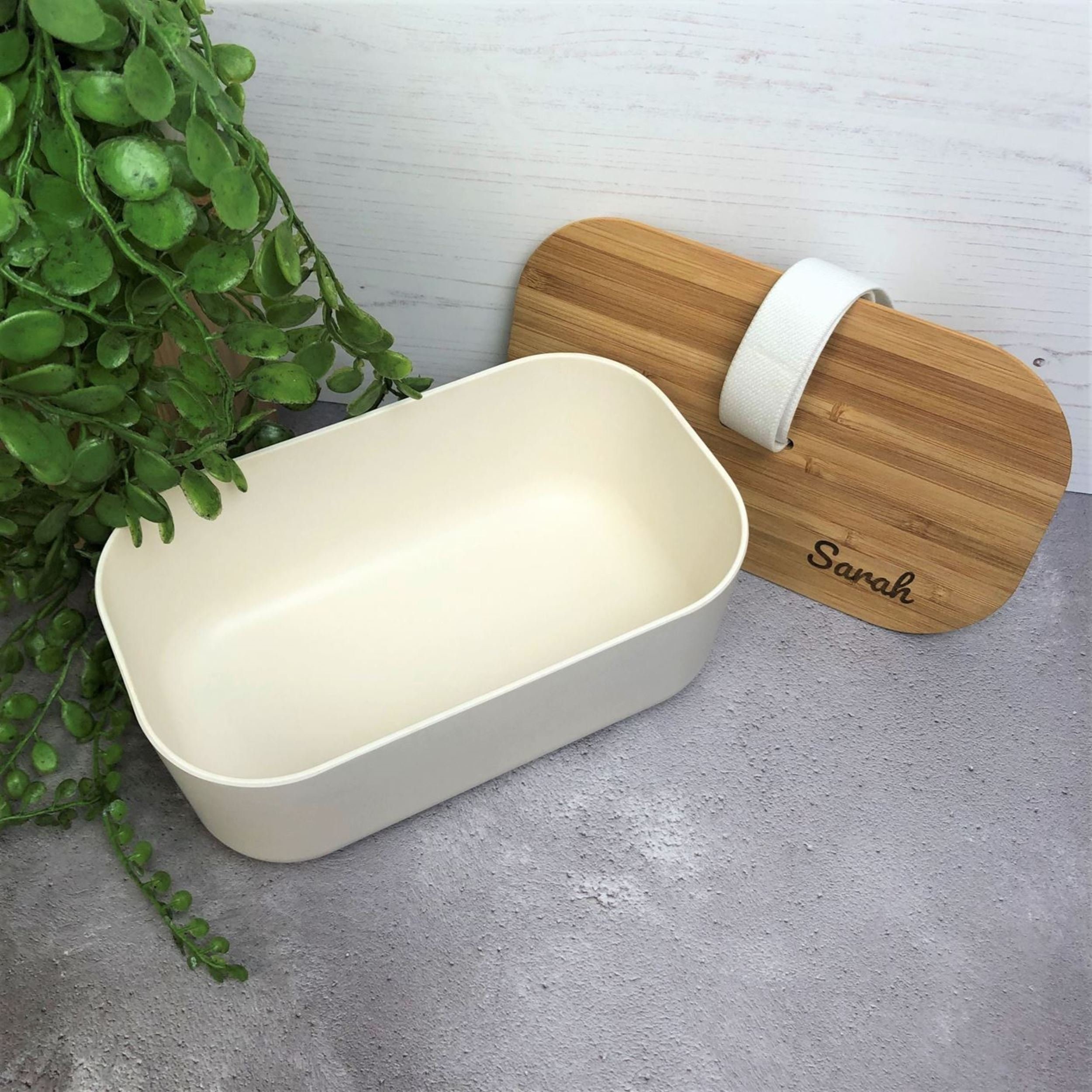 Personalised Engraved Bamboo Lunch Box Eco Friendly for Work Office ...