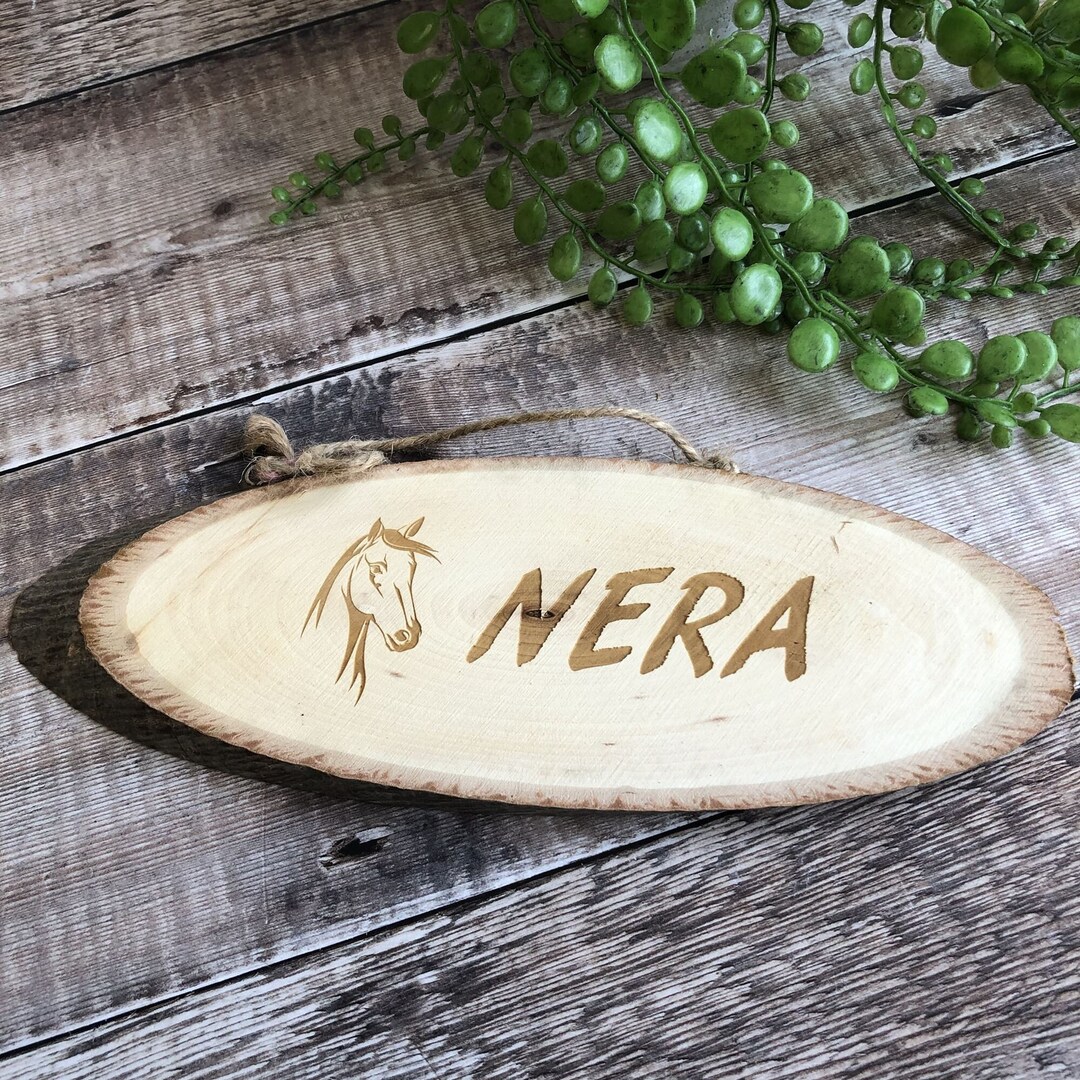 Personalised Horse Name Sign, Horse Stable Sign, Horse Name Plate ...