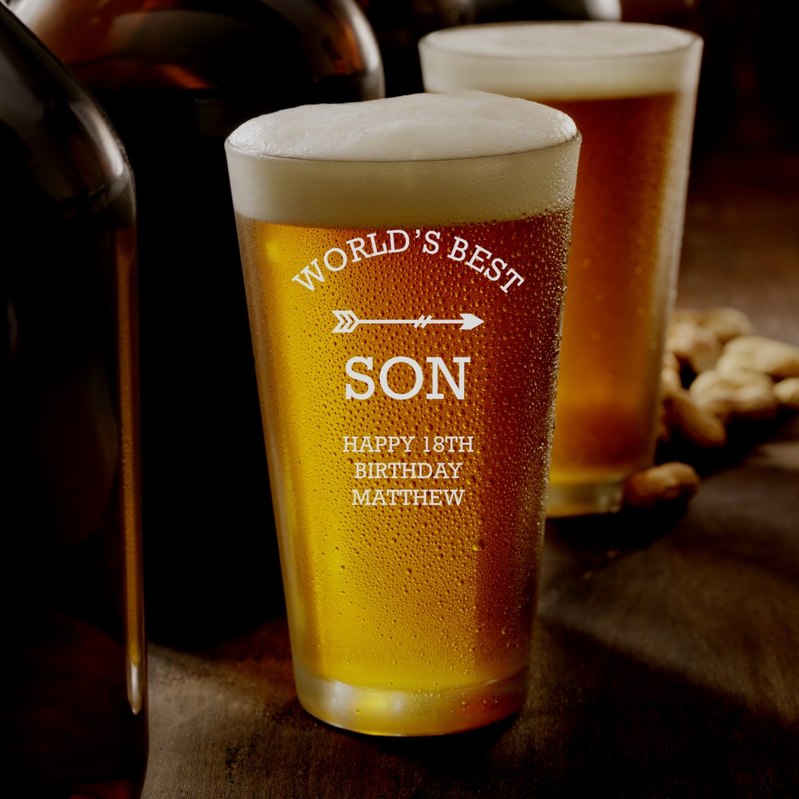 Personalised Pint Glasses, Custom Beer Glass, Engraved Pint Glass, Beer ...