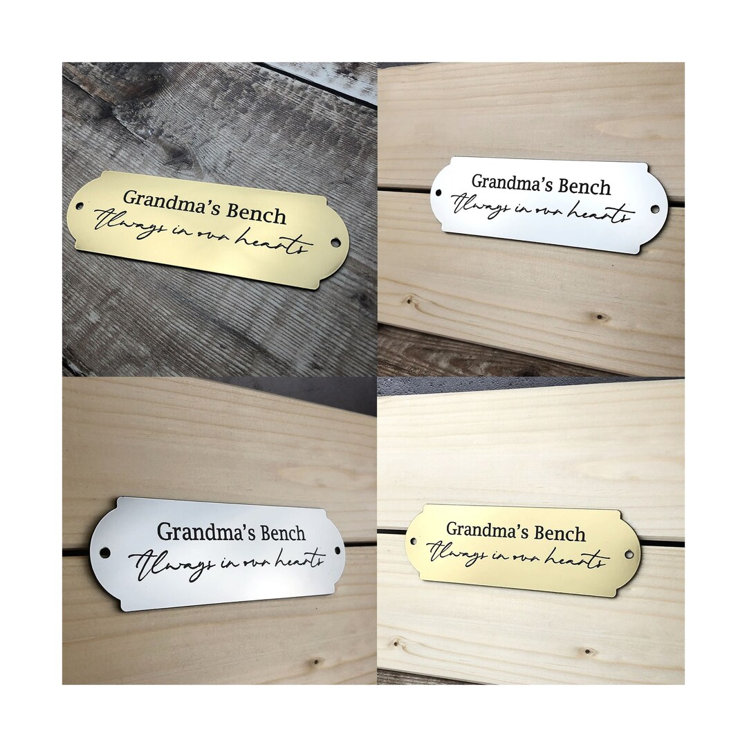 Personalised Bench Plaques, Remembrance Plaques, All Weather Memorial ...