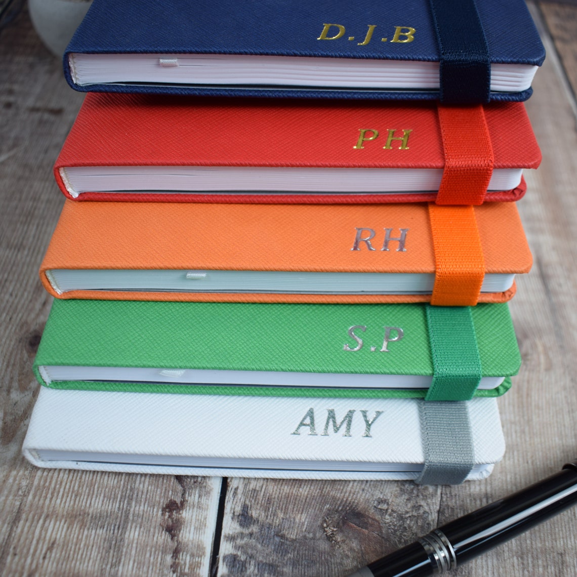 Personalised Embossed Notebook - Personalized Initials Journal, A5 ...