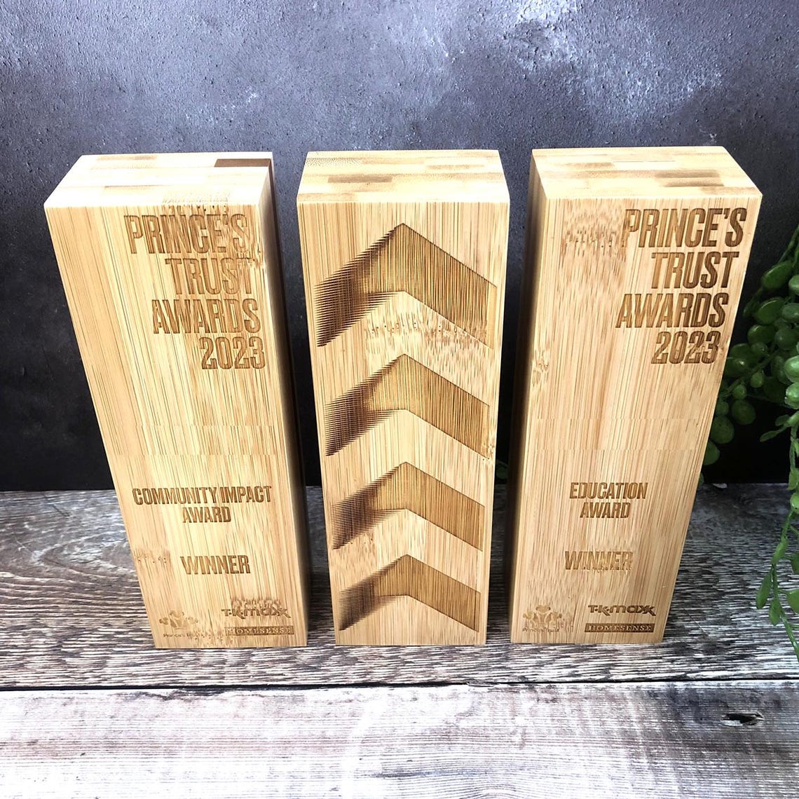 Personalised Corporate Awards - Sustainable Bamboo Award Trophy ...