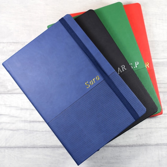 Personalised Embossed Notebook Personalized Initials | Etsy