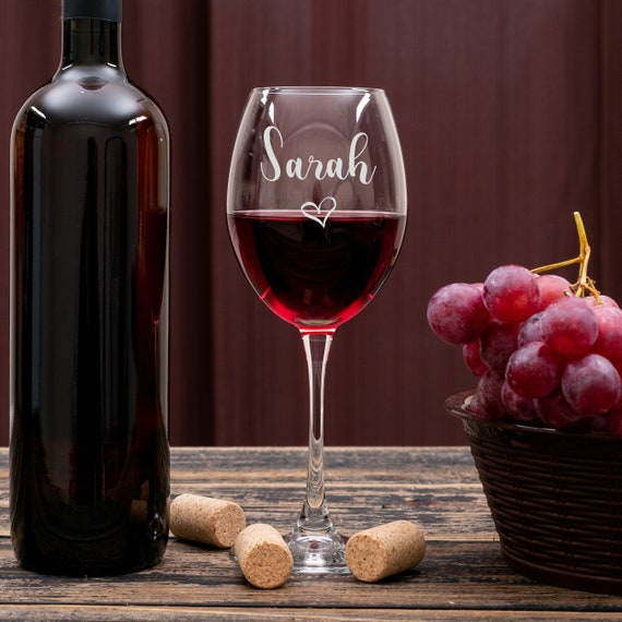 Personalised Engraved Wine Glasses Etched Wine Glass 21st Etsy Uk