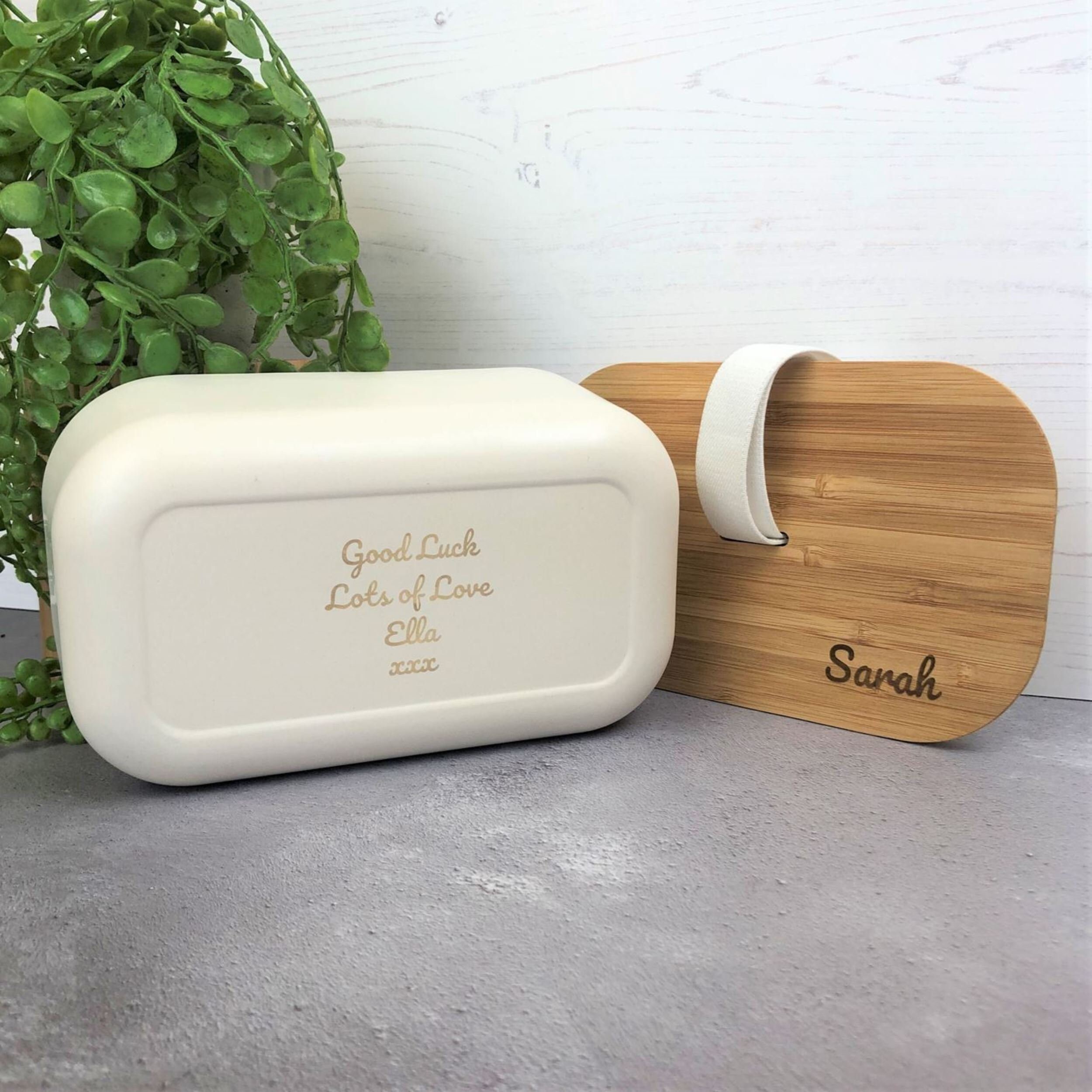 Personalised Engraved Bamboo Lunch Box Eco Friendly for Work - Etsy UK