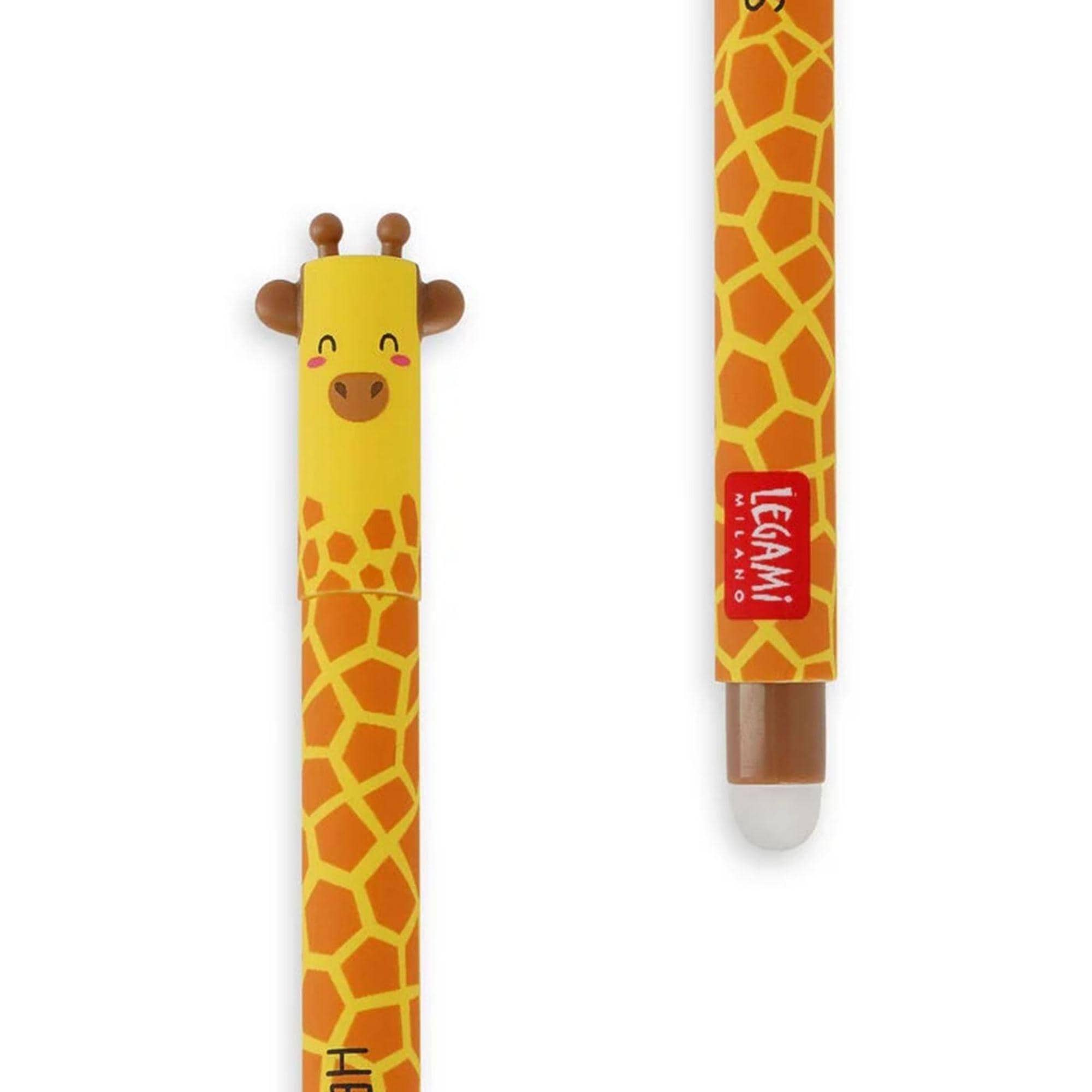 Legami Giraffe Erasable Gel Pen - Black Ink - Giraffe Pen, Safari ...