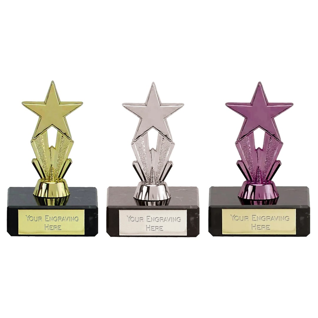 Personalised Engraved Trophy Star Award, FREE ENGRAVING, Secret Santa ...