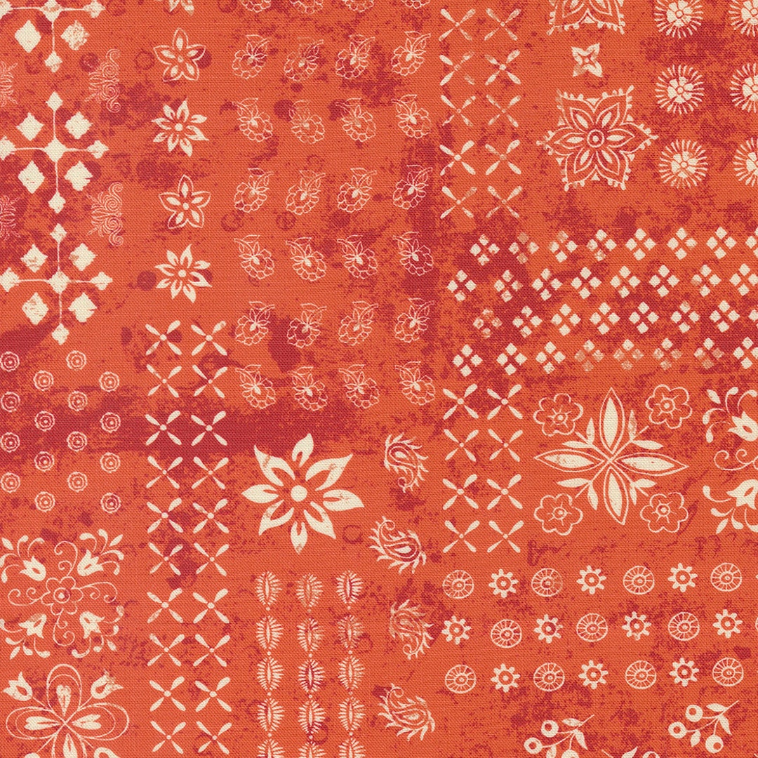 Cadence - Bandana Persimmon by Crystal Manning for Moda, 1/2 Yard, 11914 13 - Etsy