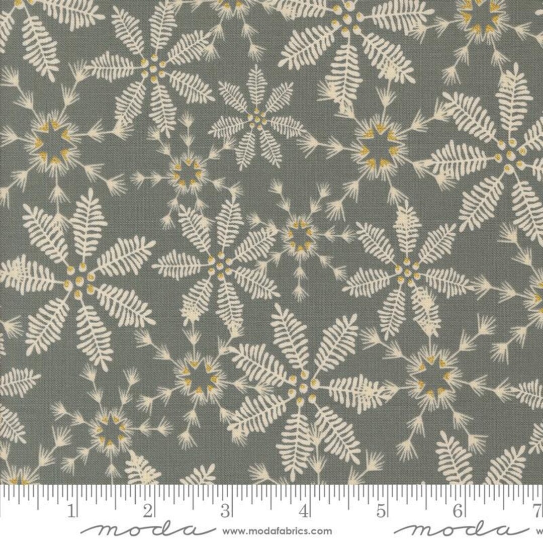Old World Yuletide - Snowy Lace Fog by Fancy That Design House for Moda ...