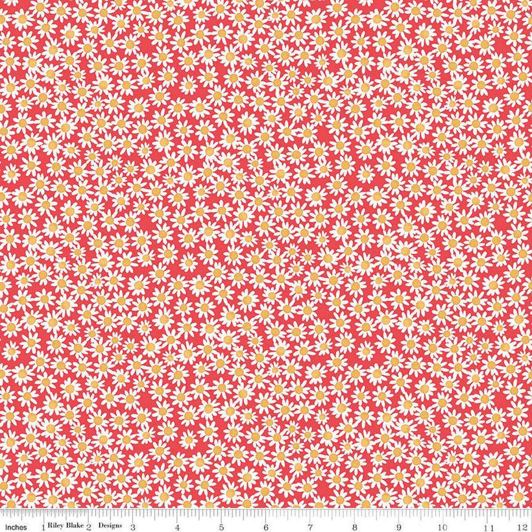 Floral Charms - Daisies Raspberry by Kelsey Carlson for Riley Blake, 1/ ...