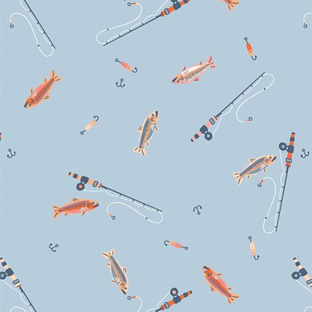 Happy Camper - Perfect Cast Mist Flannel by Maureen Cracknell for Art ...