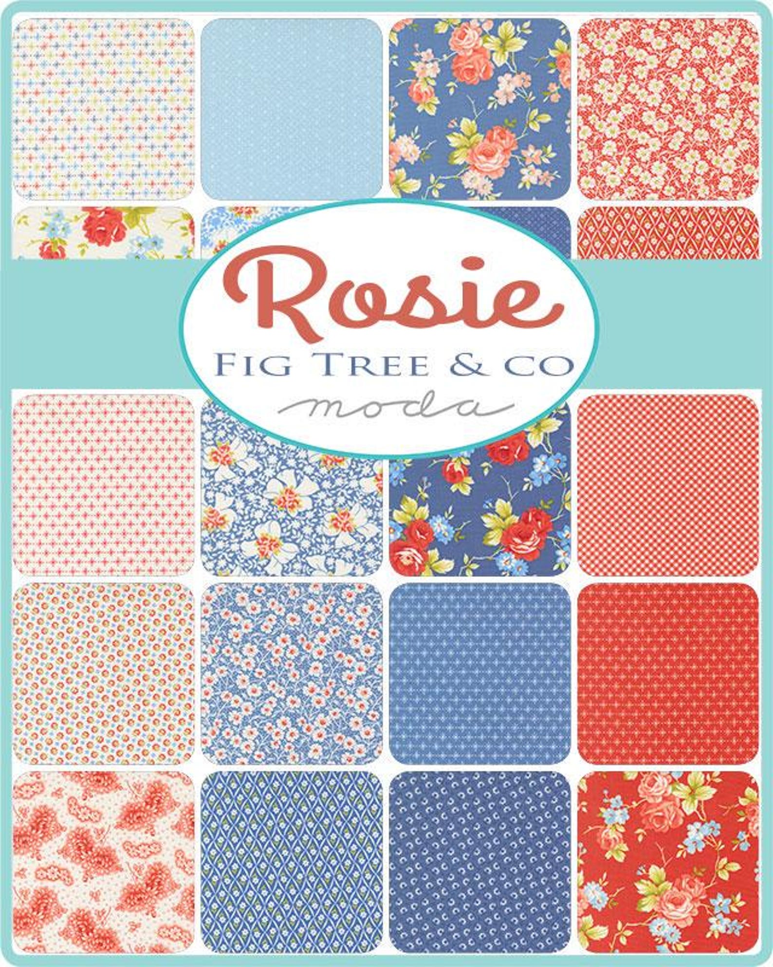 Rosie Fat Quarter Bundle - 37 Pieces by Fig Tree & Co. for Moda Fabrics ...
