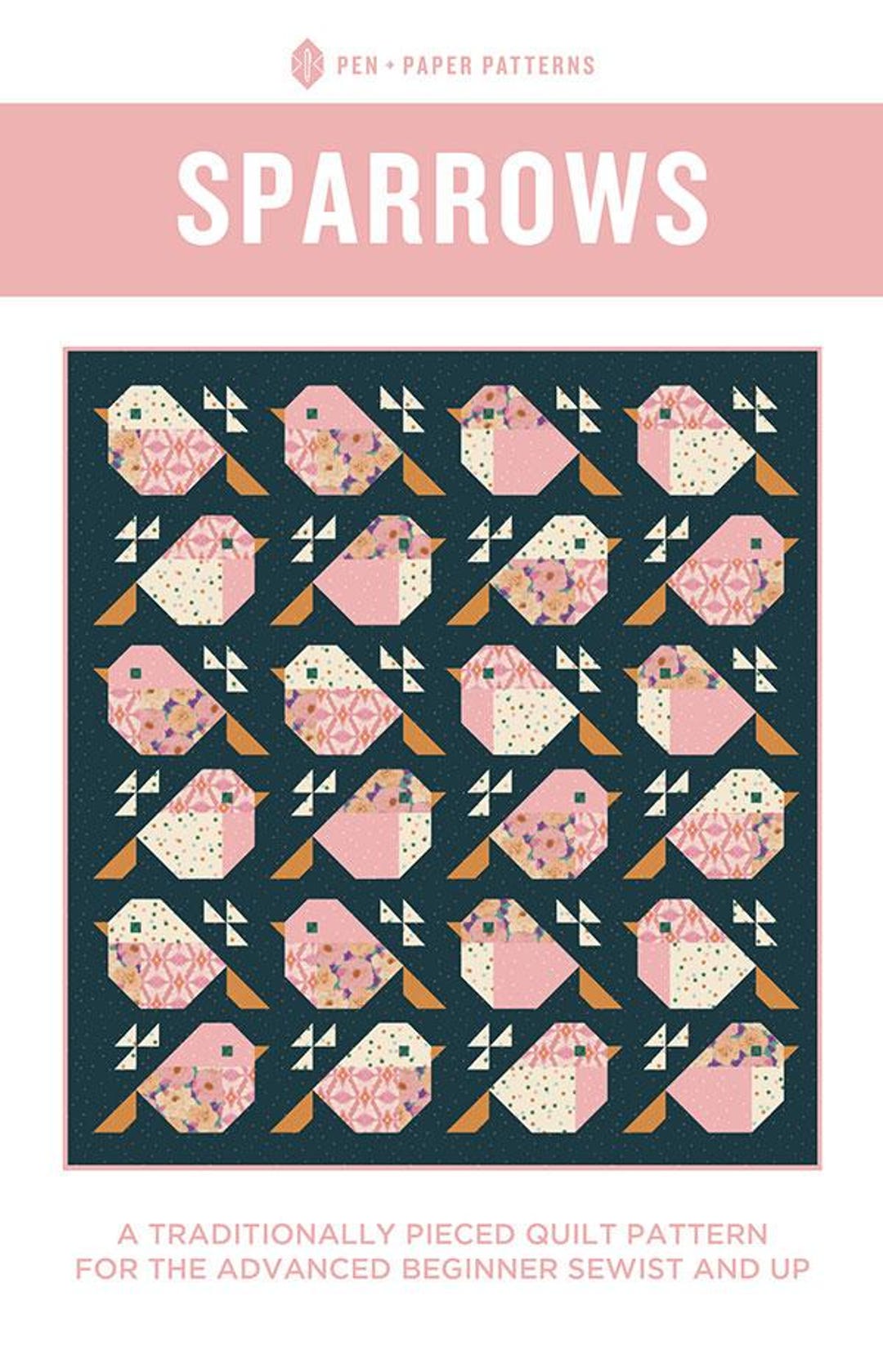Sparrows Pattern by Pen and Paper Patterns, PPP 25 - Etsy