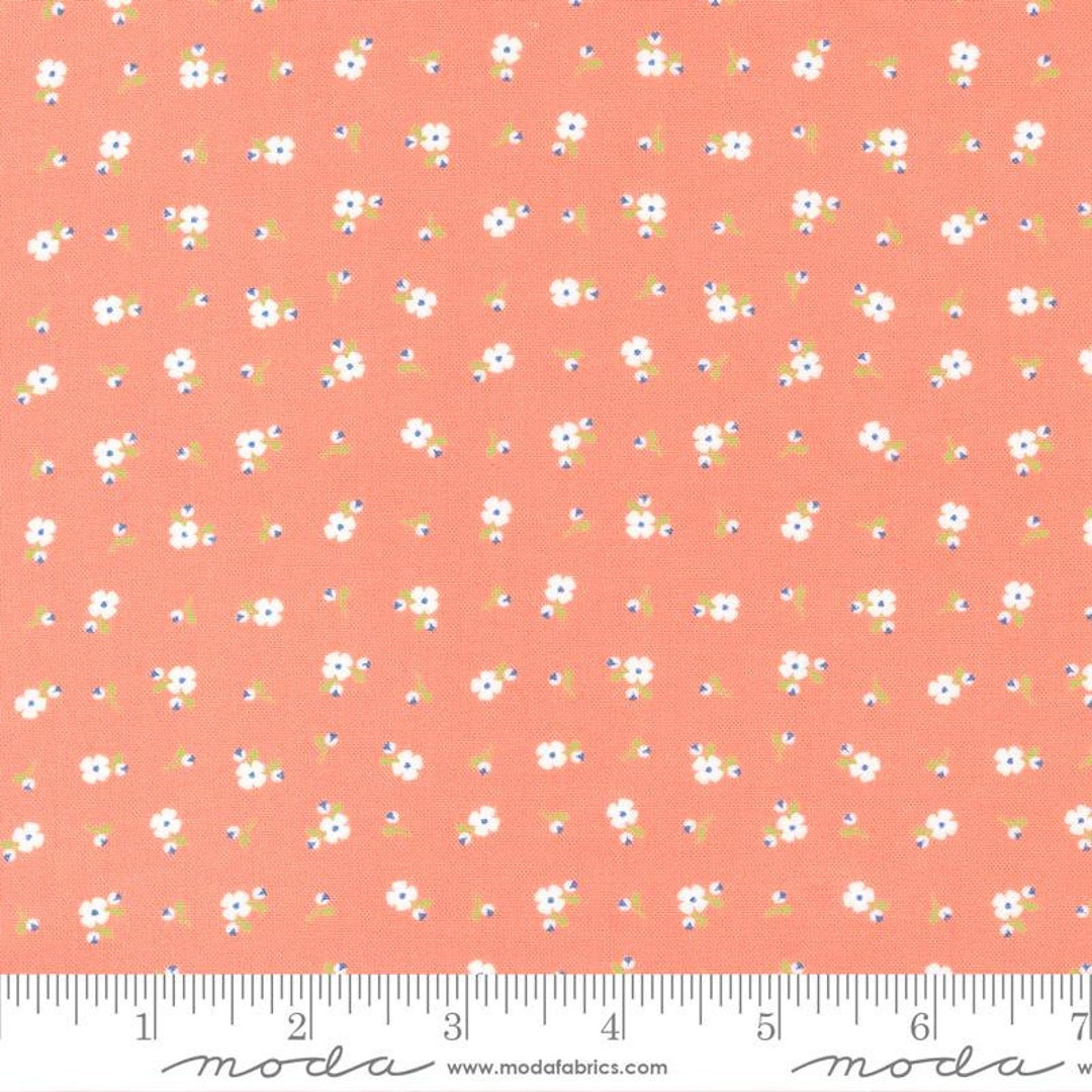 Peachy Keen - Pixie Ditsy Coral by Corey Yoder for Moda Fabrics, 1/2 Yard, 29175 19 - Etsy