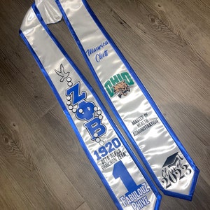 Zeta Phi Beta Pearl Stole - Etsy