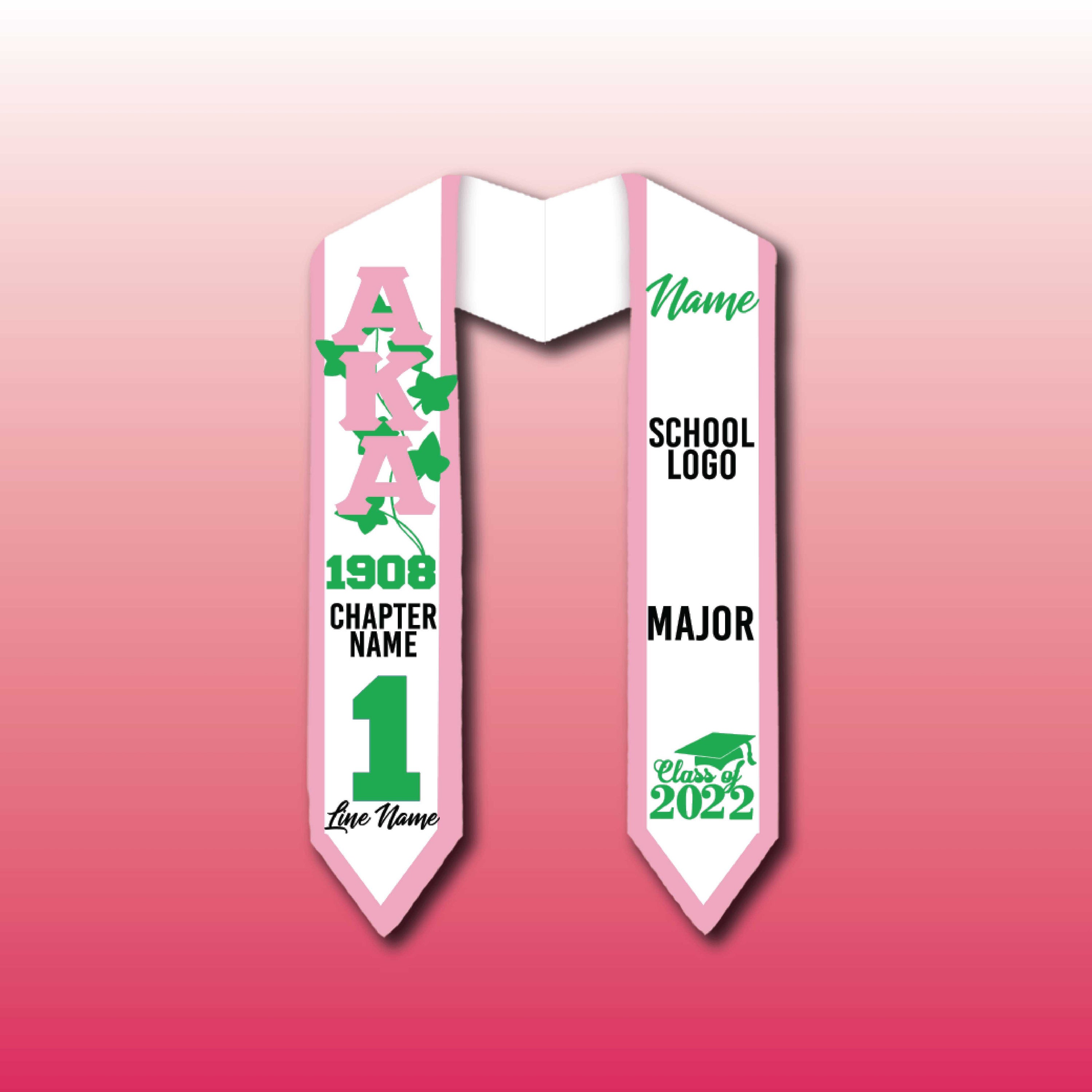 Pink Ivy Alpha Kappa Alpha Stole Etsy Pink Ivy Alpha Kappa Alpha Stole Etsy