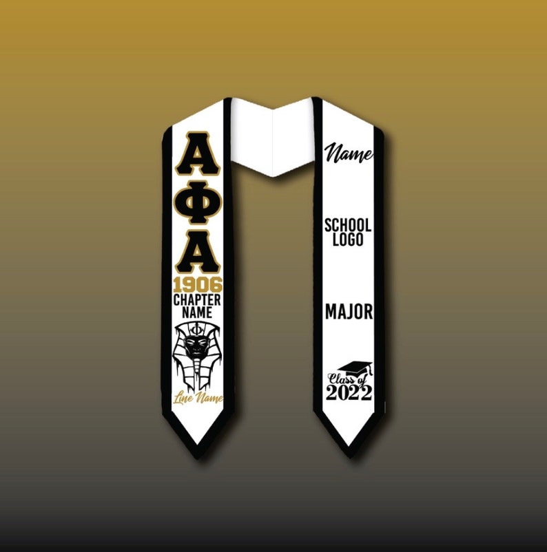 Alpha Phi Alpha Pharaoh Stole Etsy