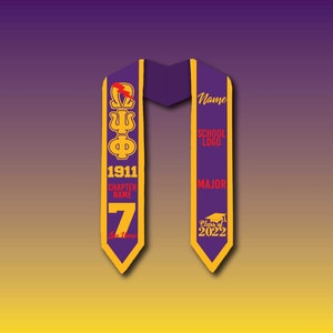 Omega Psi Phi Lighting Bolt Stole - Etsy