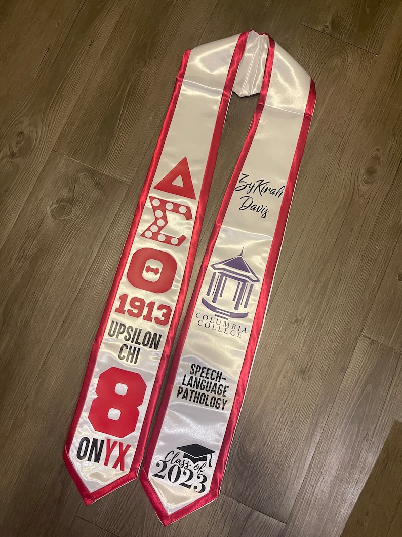 Delta Sigma Theta Stole - Etsy