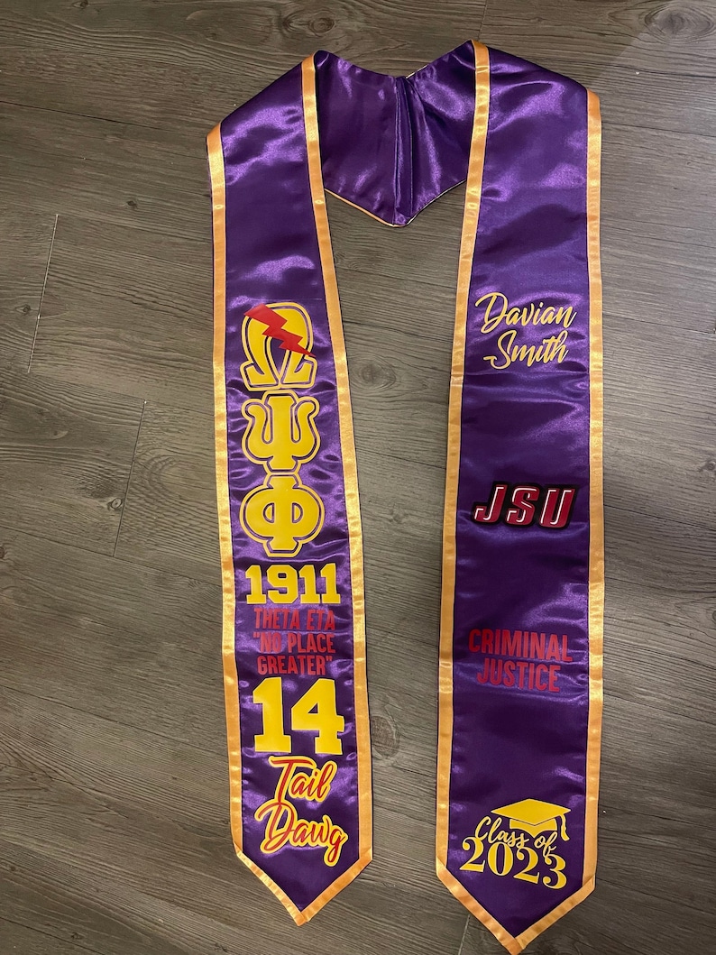 Omega Psi Phi Lighting Bolt Stole - Etsy