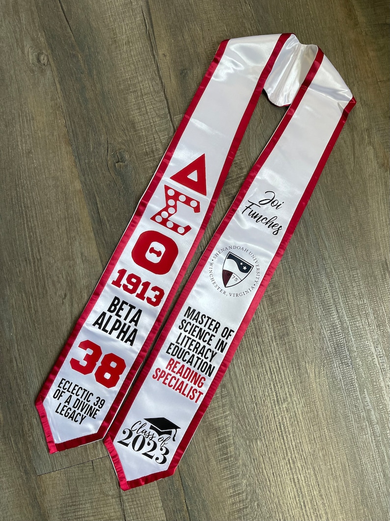 Delta Sigma Theta Stole - Etsy