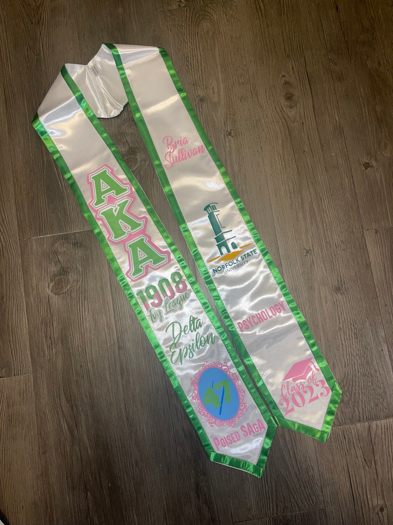 Green Alpha Kappa Alpha Stole - Etsy