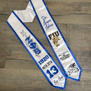 Zeta Phi Beta Pearl Stole - Etsy