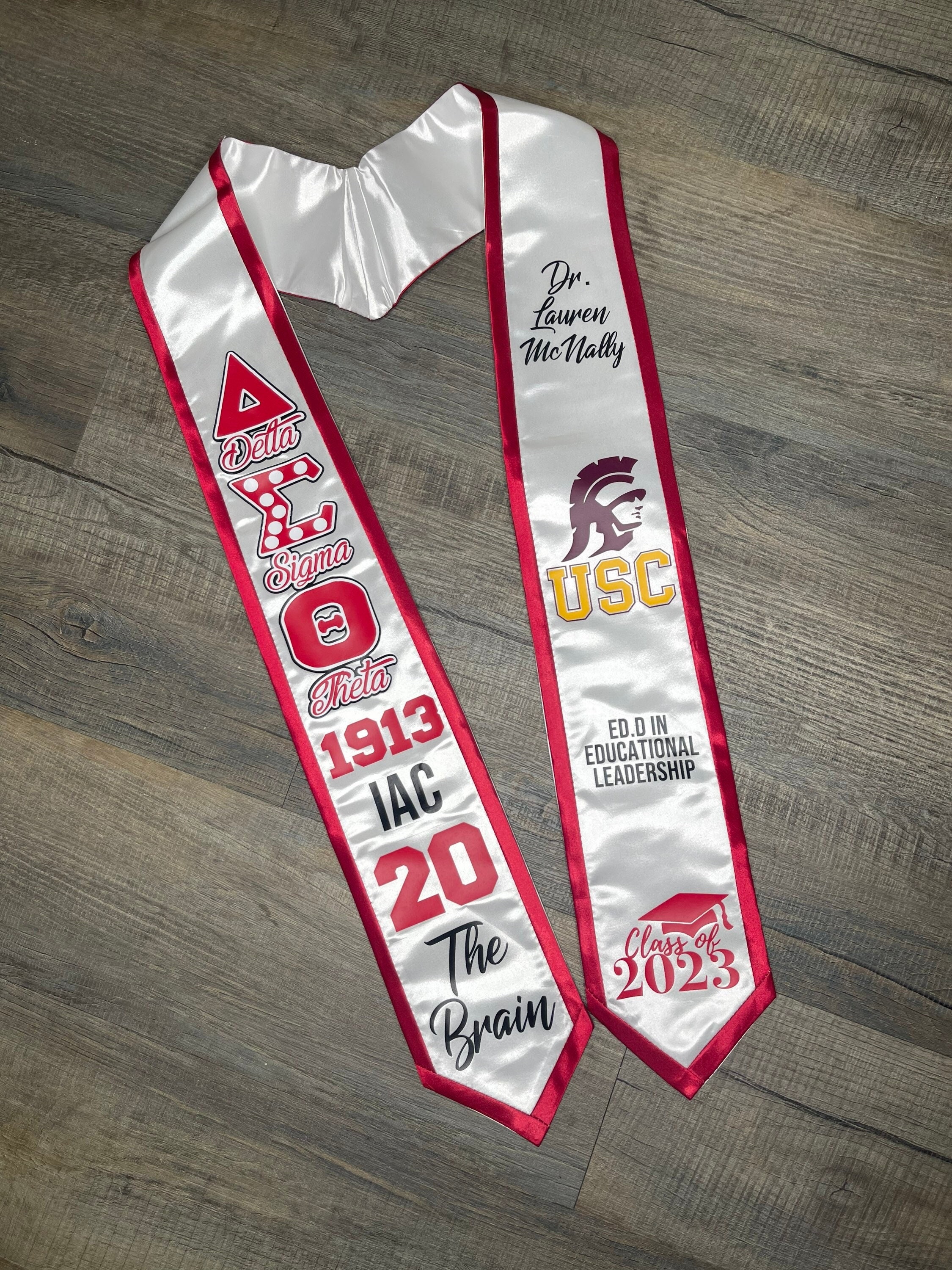 Delta Sigma Thetadetailed Stole - Etsy