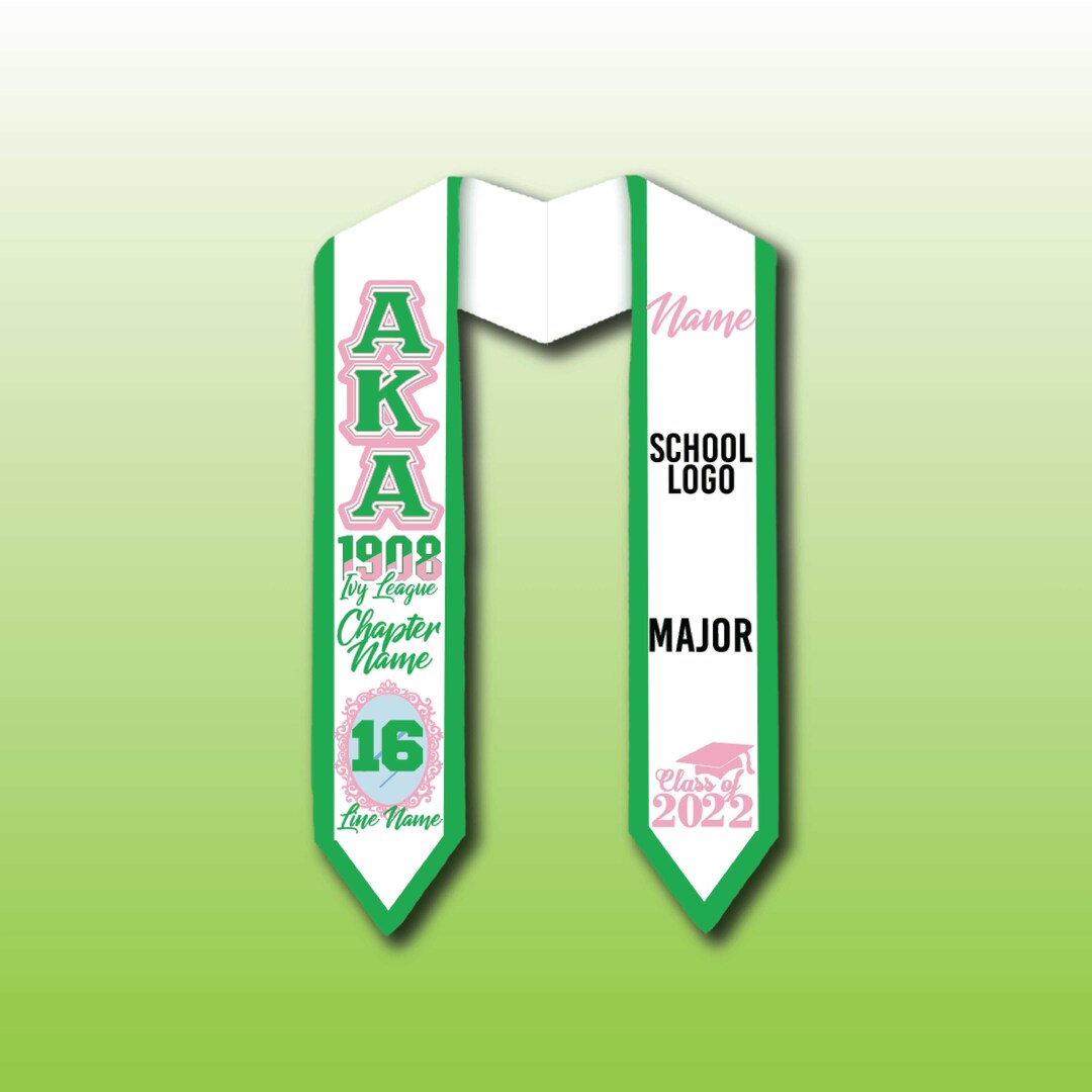 Green Alpha Kappa Alpha Stole - Etsy