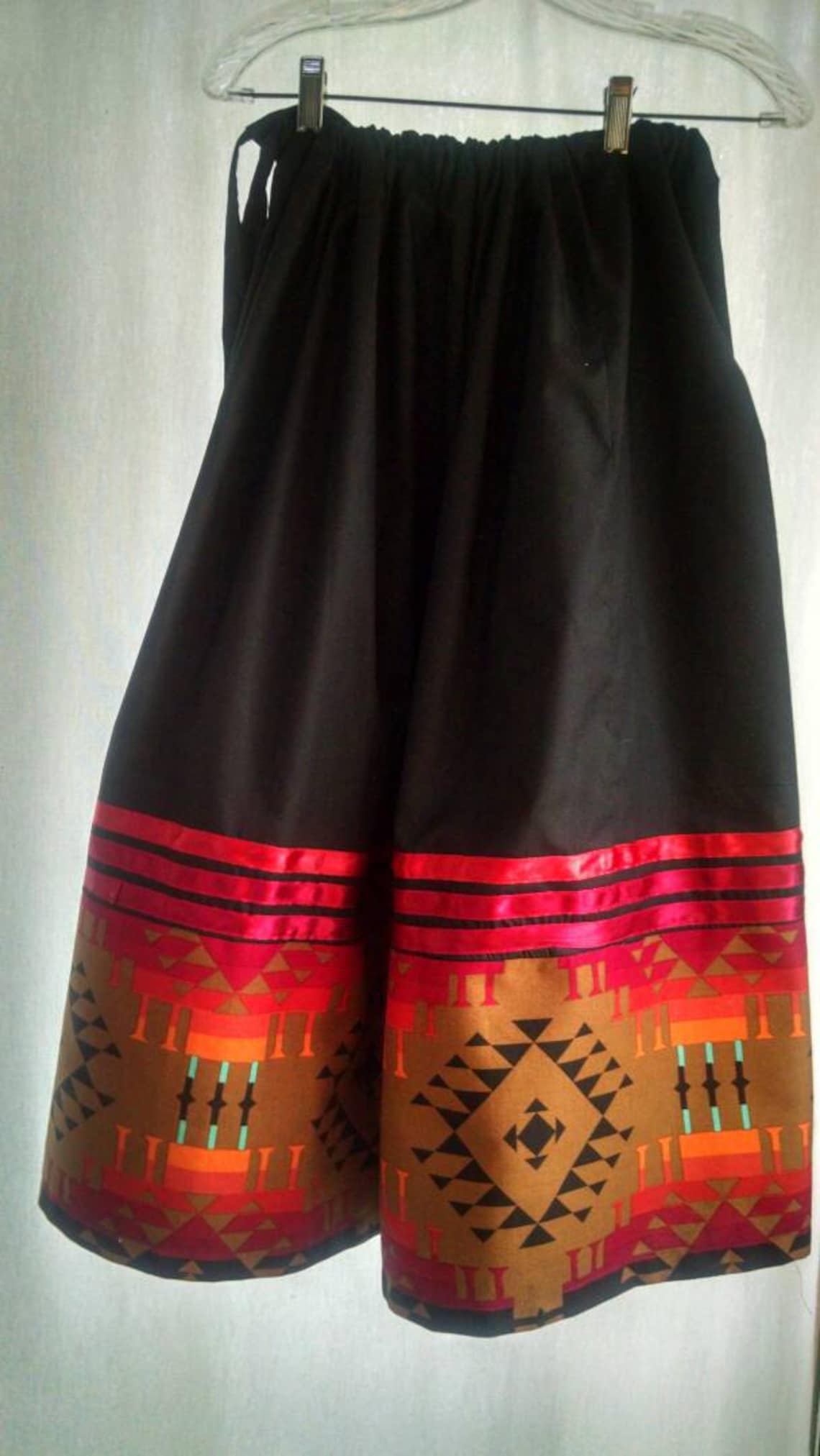 BLACK SKIRT Gallery of Women's Native American-style Full - Etsy