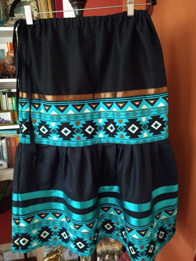 BLACK SKIRT Gallery of Women's Native American-style Full - Etsy