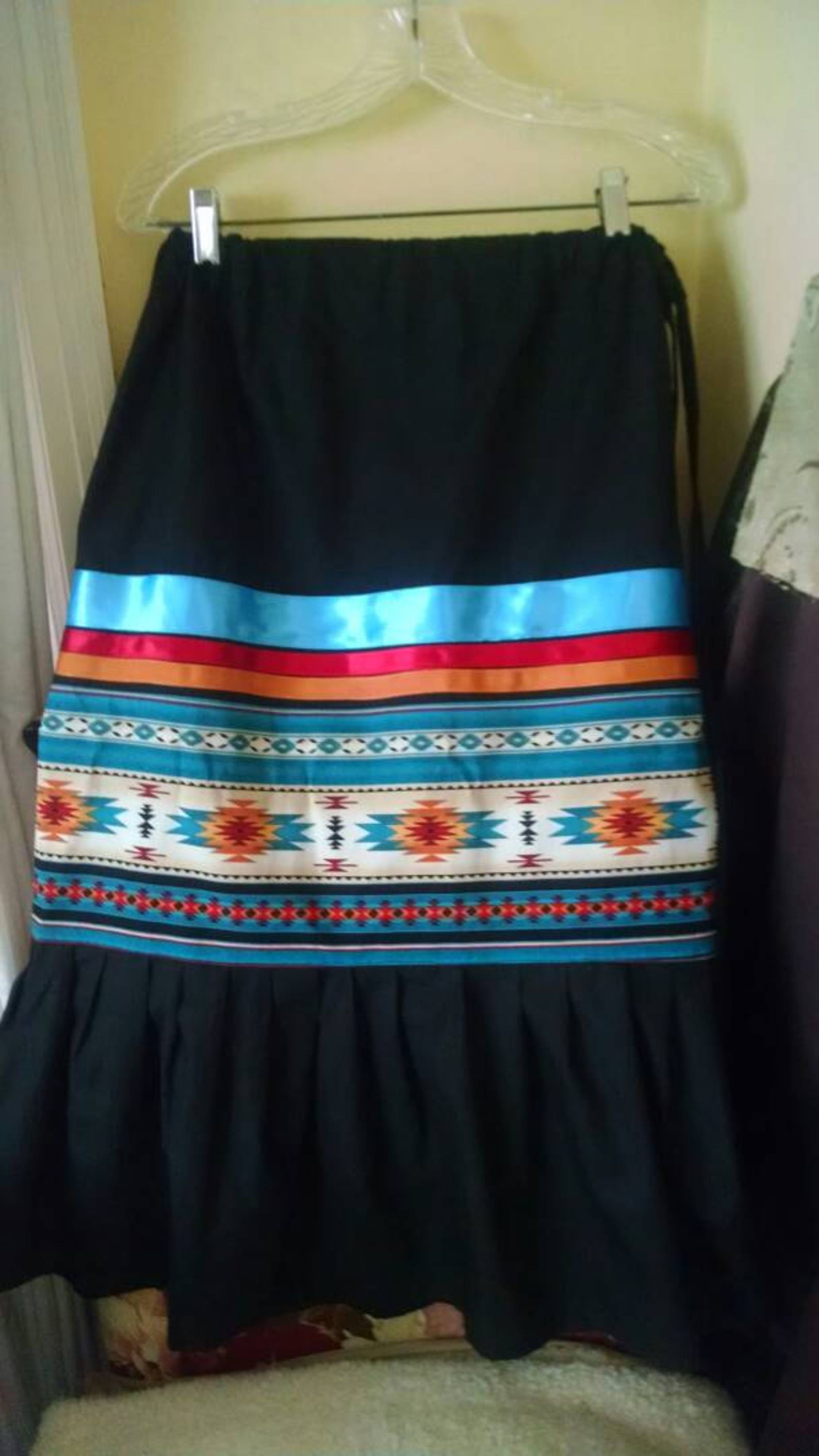 BLACK SKIRT Gallery of Women's Native American-style Full - Etsy