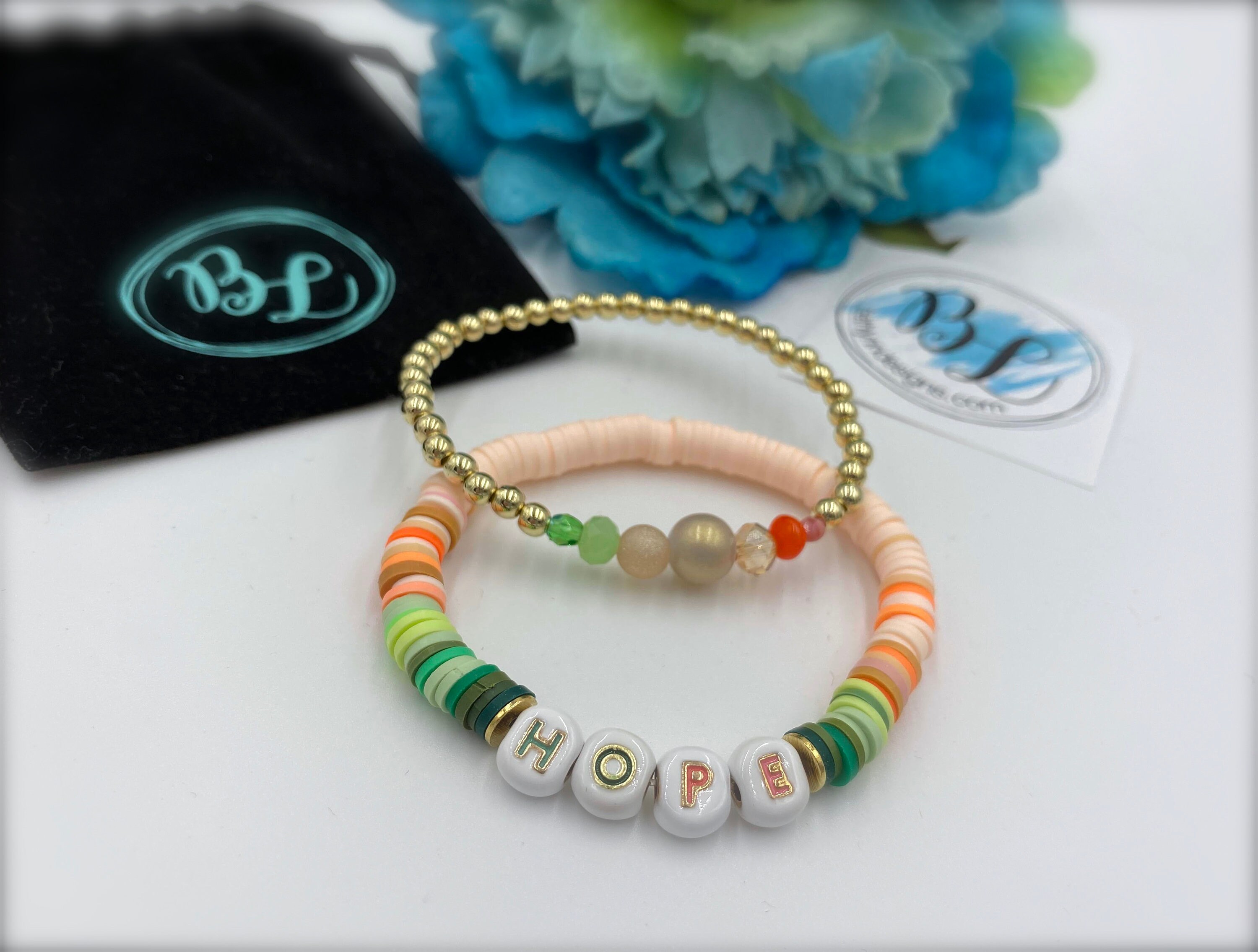 Hope Enamel Bead Bracelet Colorful Bracelet Bead Bracelet - Etsy.de