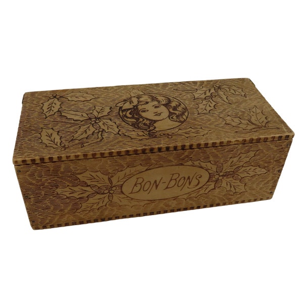 Antique Wood Candy Box - Etsy