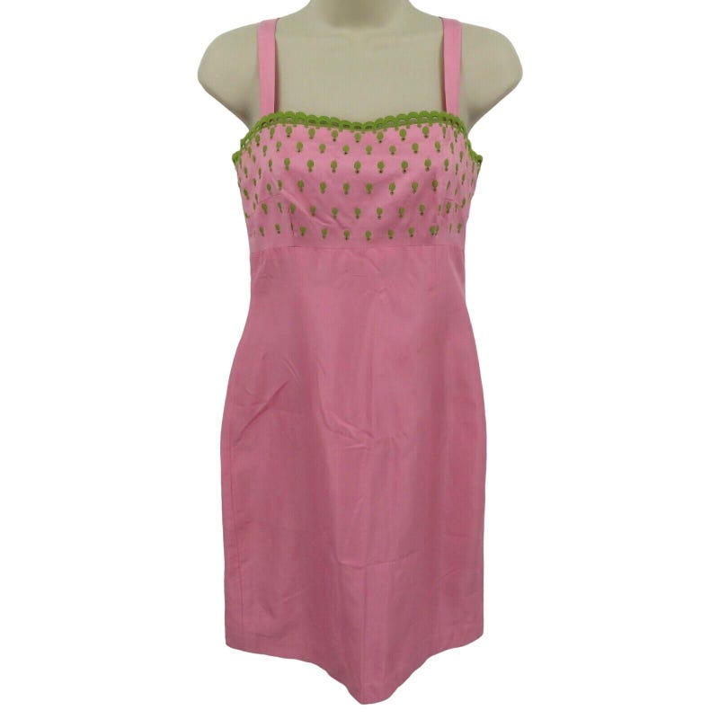 Pink and Green Dress - Etsy UK