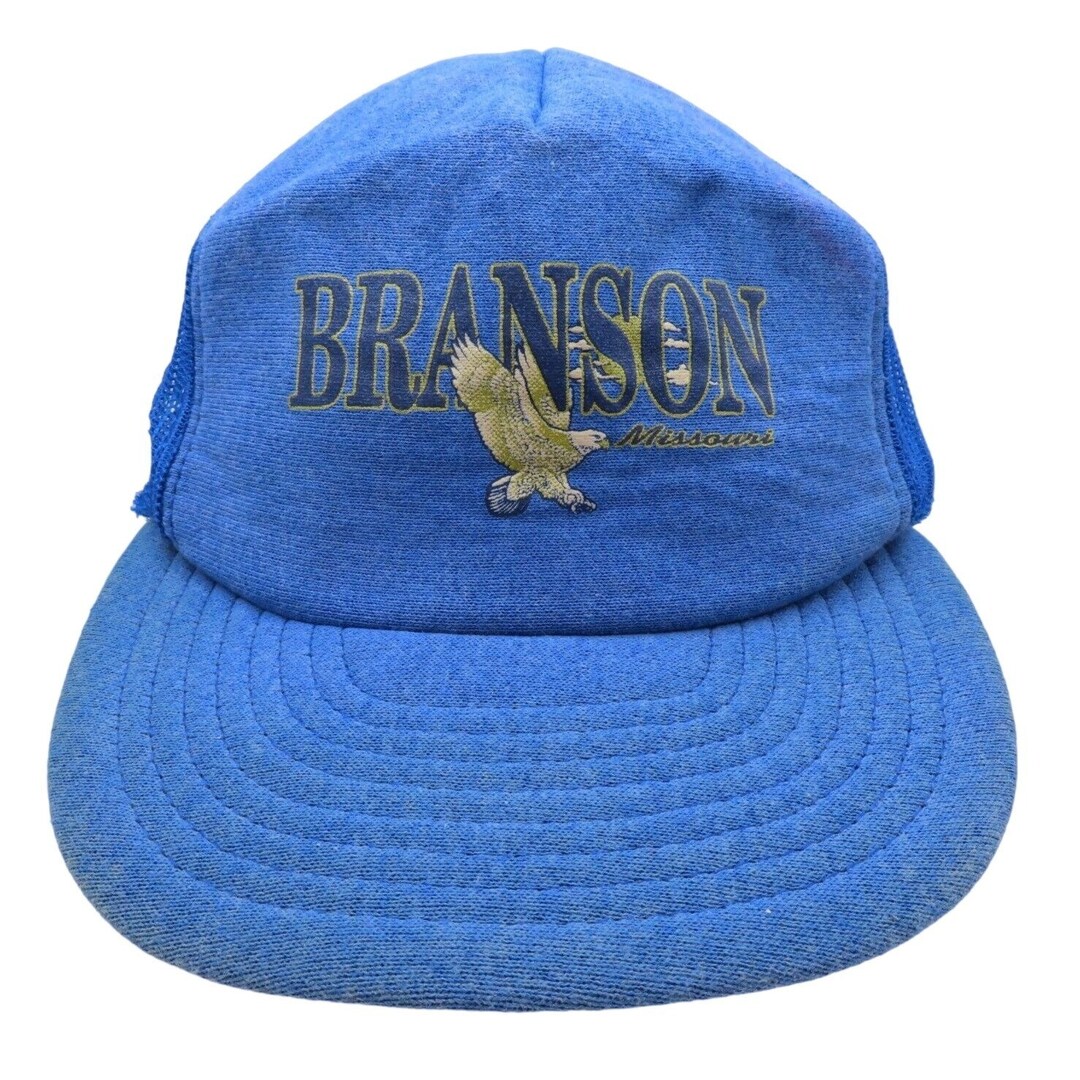 Screen Stars Best Branson Missouri Hawk Bird Snapback Mesh Trucker Hat ...