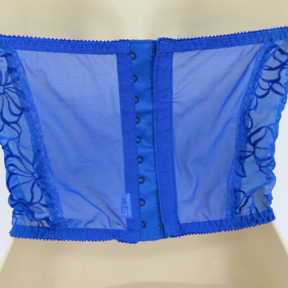 VTG Victorias Secret 34 Gold Label Blue Velvet Mesh S… - Gem