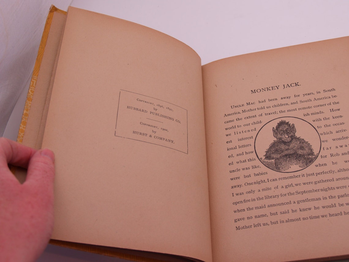 Antique Children's Book//monkey Jack and Other Stories//palmer Cox ...
