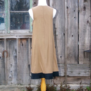 A Line Tent Midi Dress in Brown and Black - Etsy