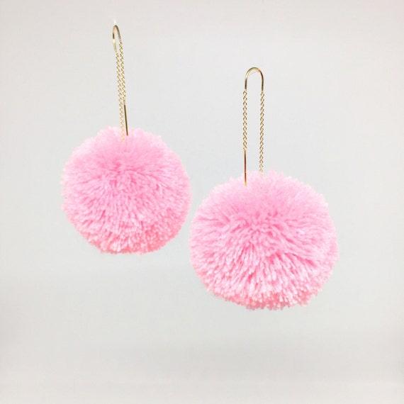 Etsy pom pom earrings store
